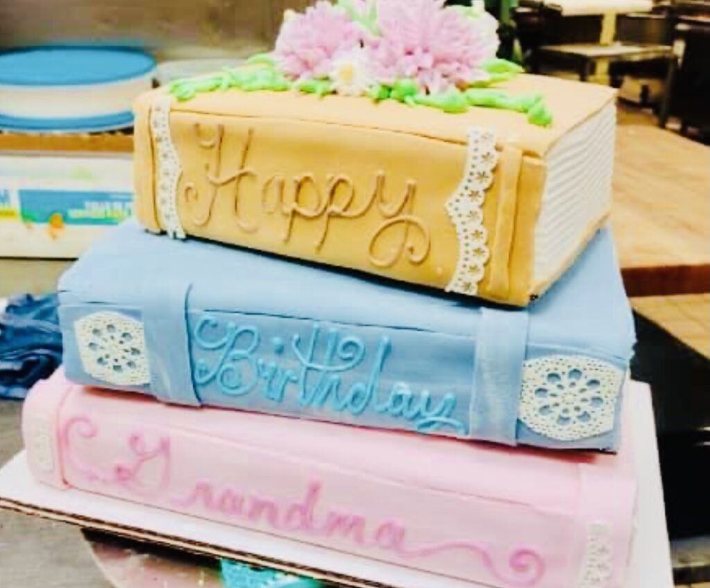 Stacked Books Cake | Wedding Cakes Minneapolis Bakery Farmington Bakery