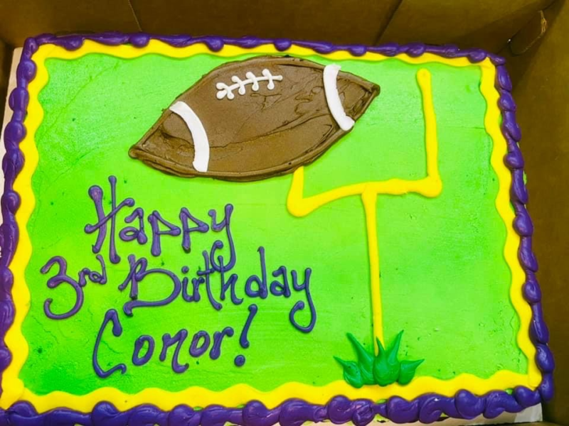 Football Goal Sheet Cake | Wedding Cakes Minneapolis Bakery Farmington ...